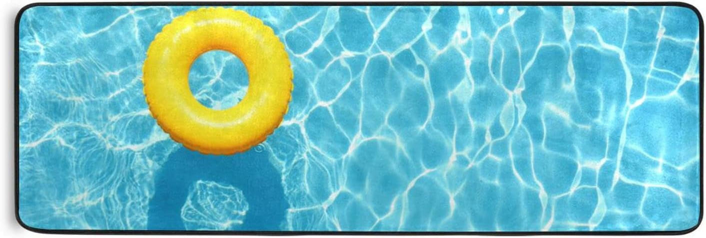 GZHJMY Blue Swimming Pool Area Rug - 2' x 6' Washable Runner Rugs with ...
