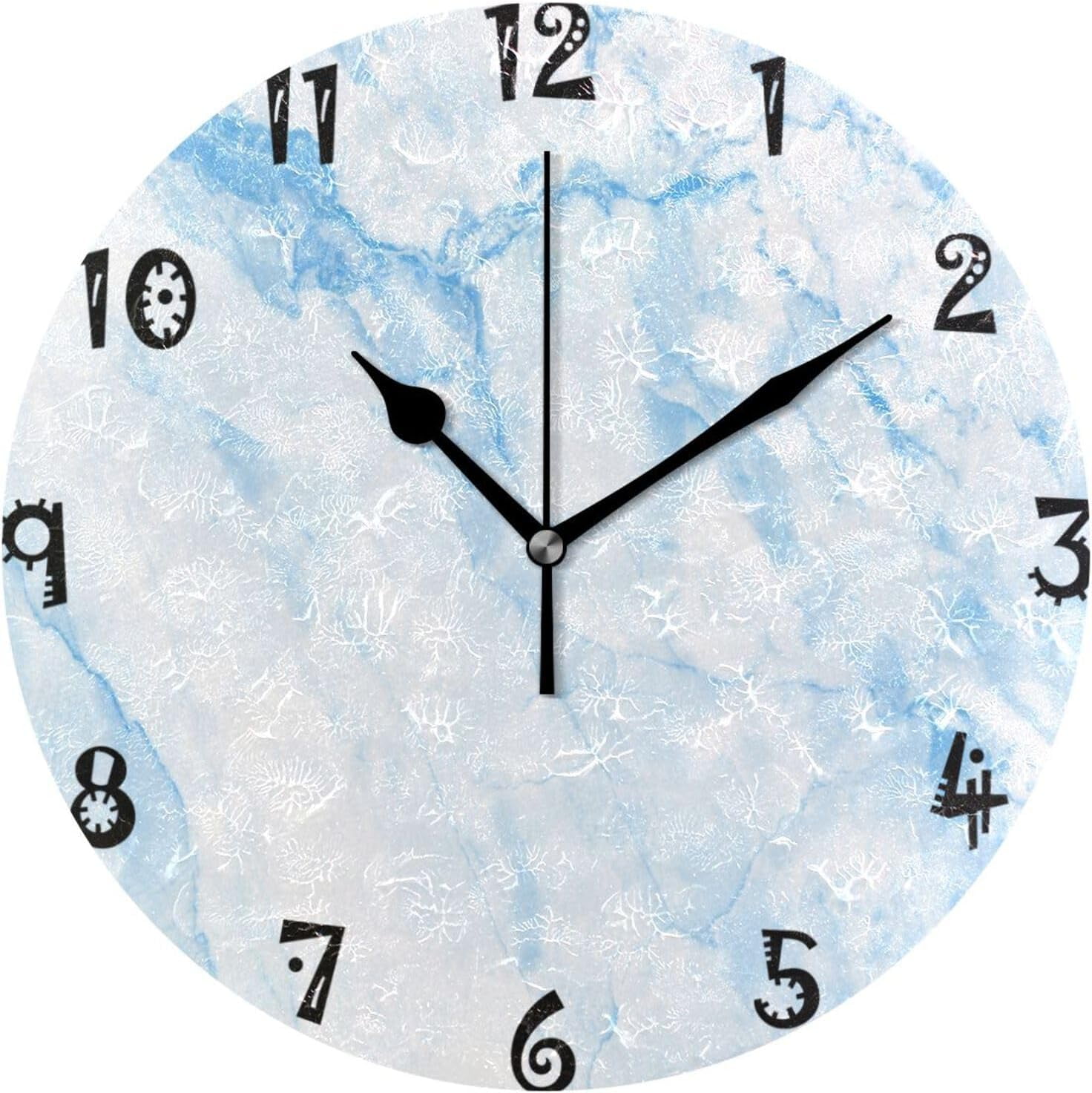 GZHJMY Blue Water Wall Clock,Silent Non Ticking 10 Inch Battery ...