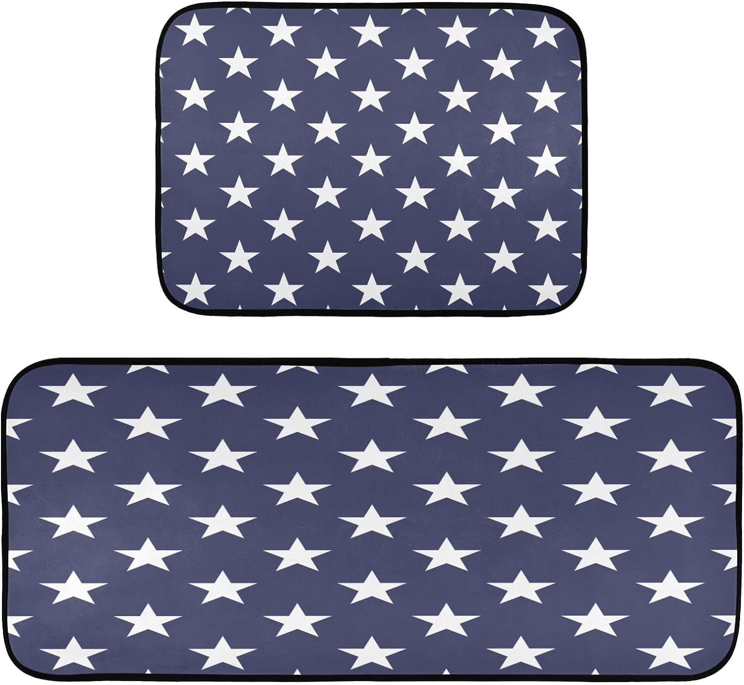 GZHJMY Blue White Stars Anti Fatigue Mats for Kitchen Floor,Set of 2 ...