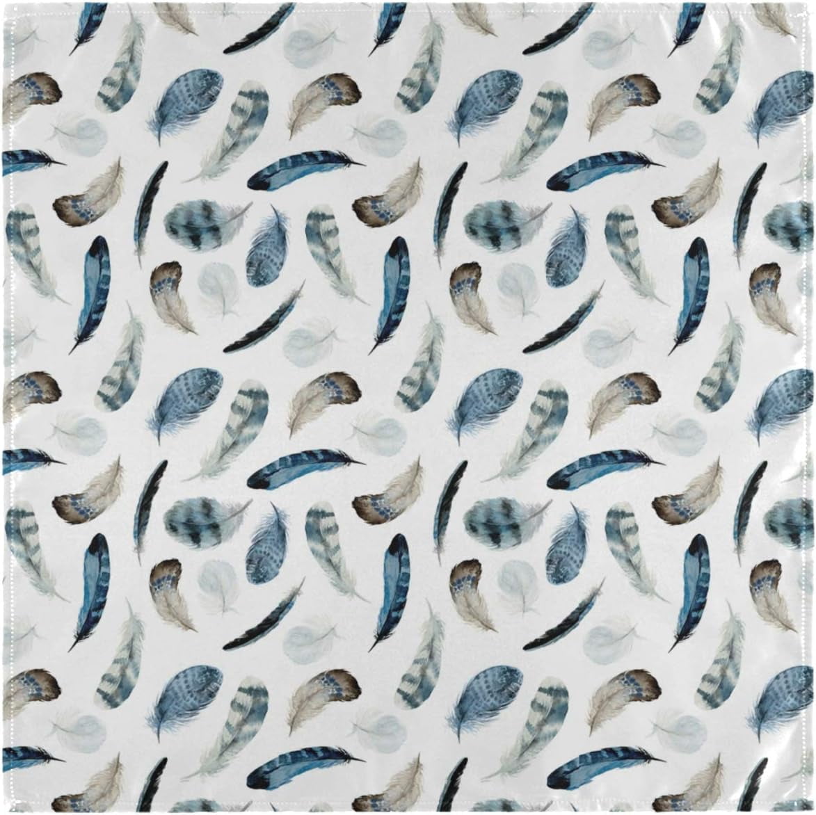 GZHJMY Boho Birds Feathers Pattern Cloth Napkins, Set of 4 20 x 20 Inch ...