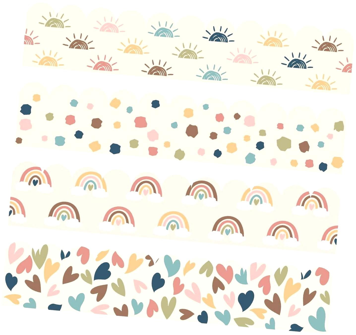 GZHJMY Boho Bulletin Board Border, 91.8 Ft Classroom Borders for ...