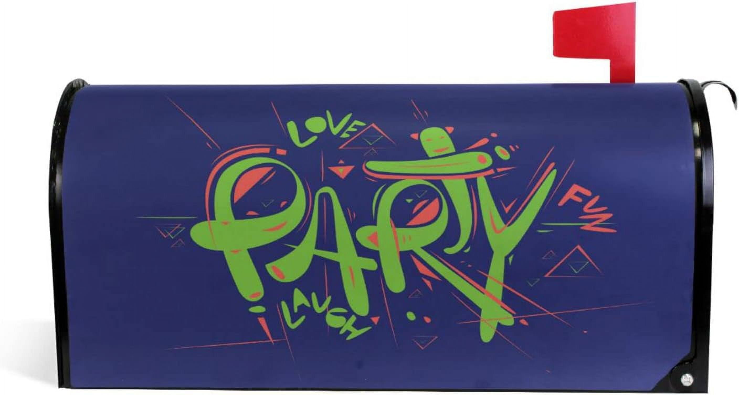 GZHJMY Bright Green Graffiti Magnetic Mailbox Cover Standard Size ...