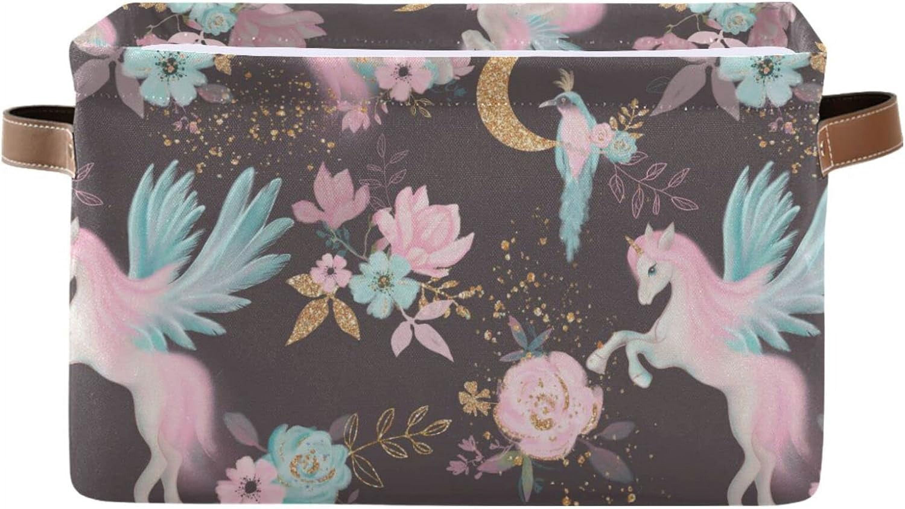 GZHJMY Brown Fairy Tale Magic Garden Shelf Storage Baskets, Foldable ...