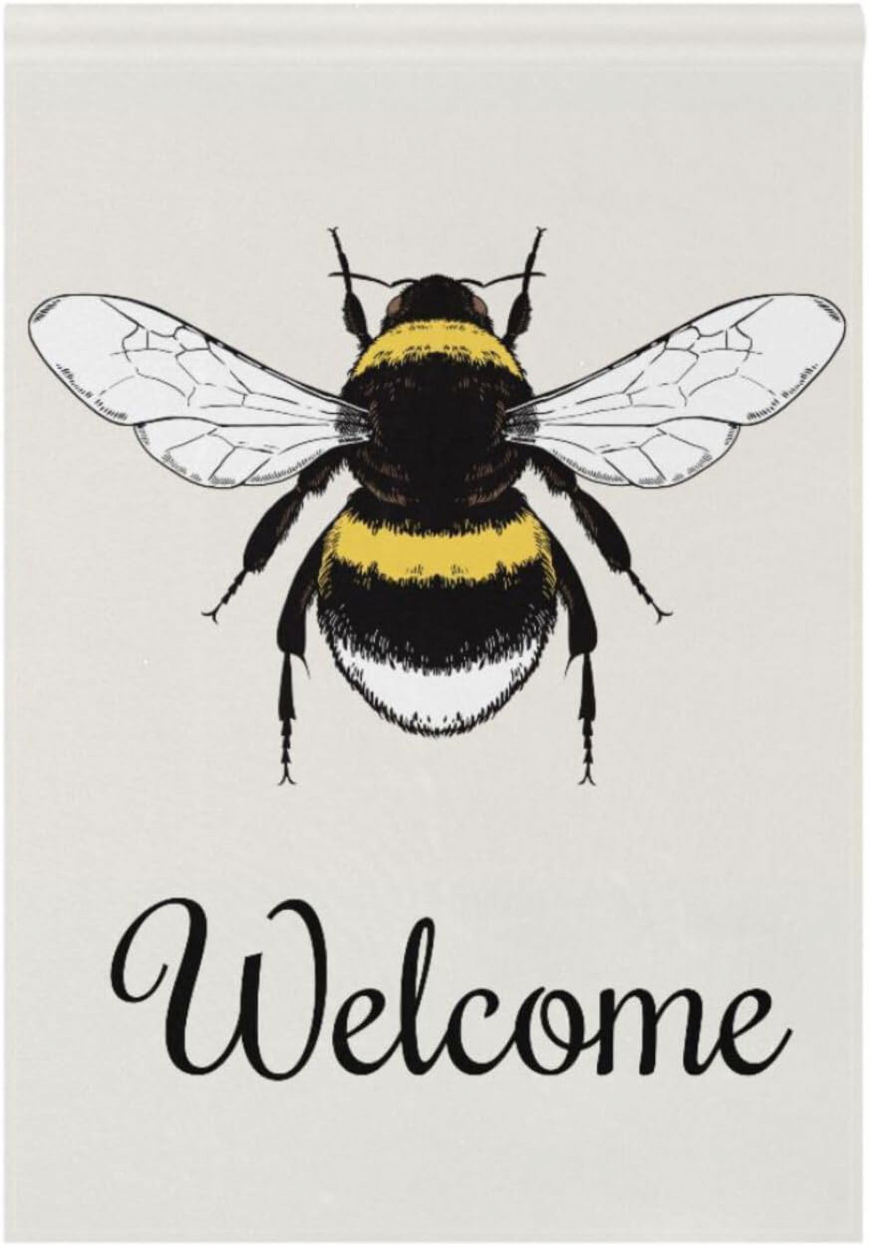 GZHJMY Bumblebee Garden Flag 12 x 18 Inch Vertical Double Sided Welcome ...
