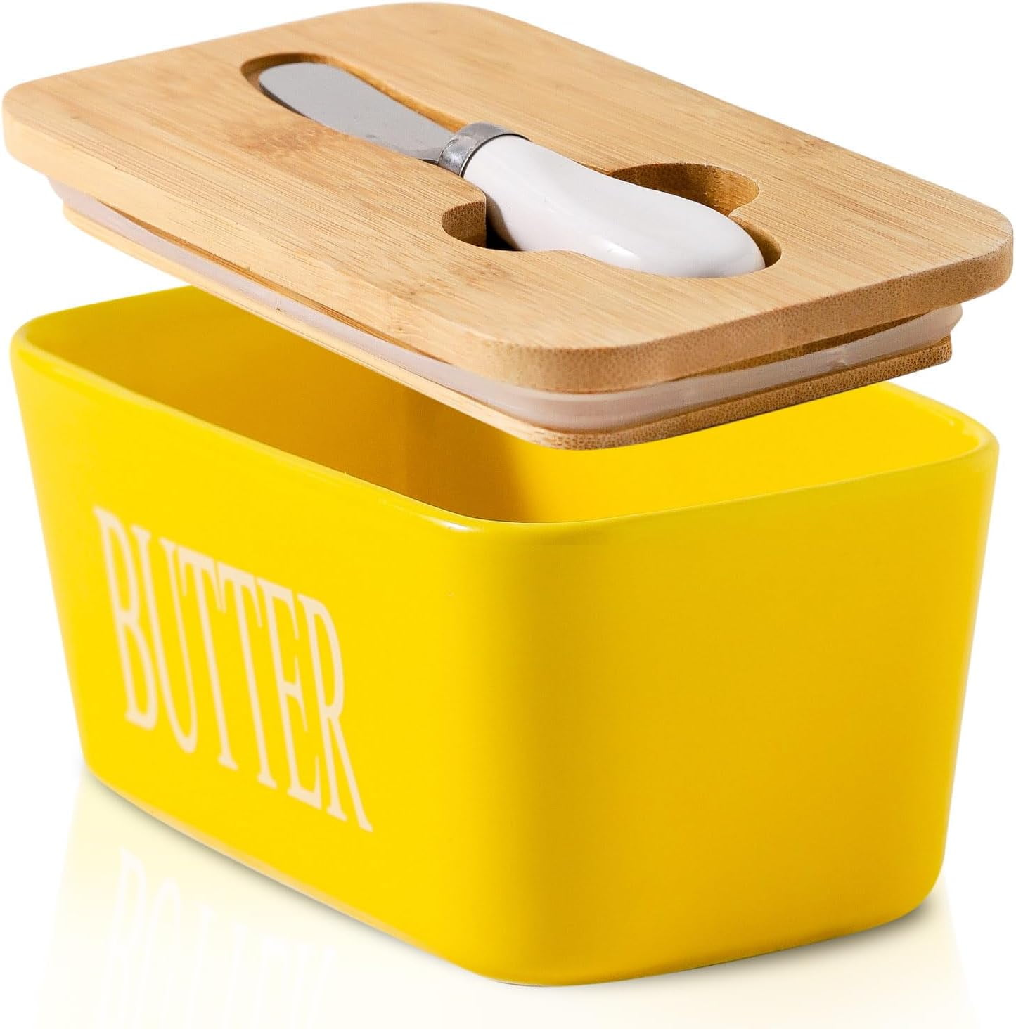 GZHJMY Butter Dish with Lid, Ceramic Butter Container with Lid Holds ...