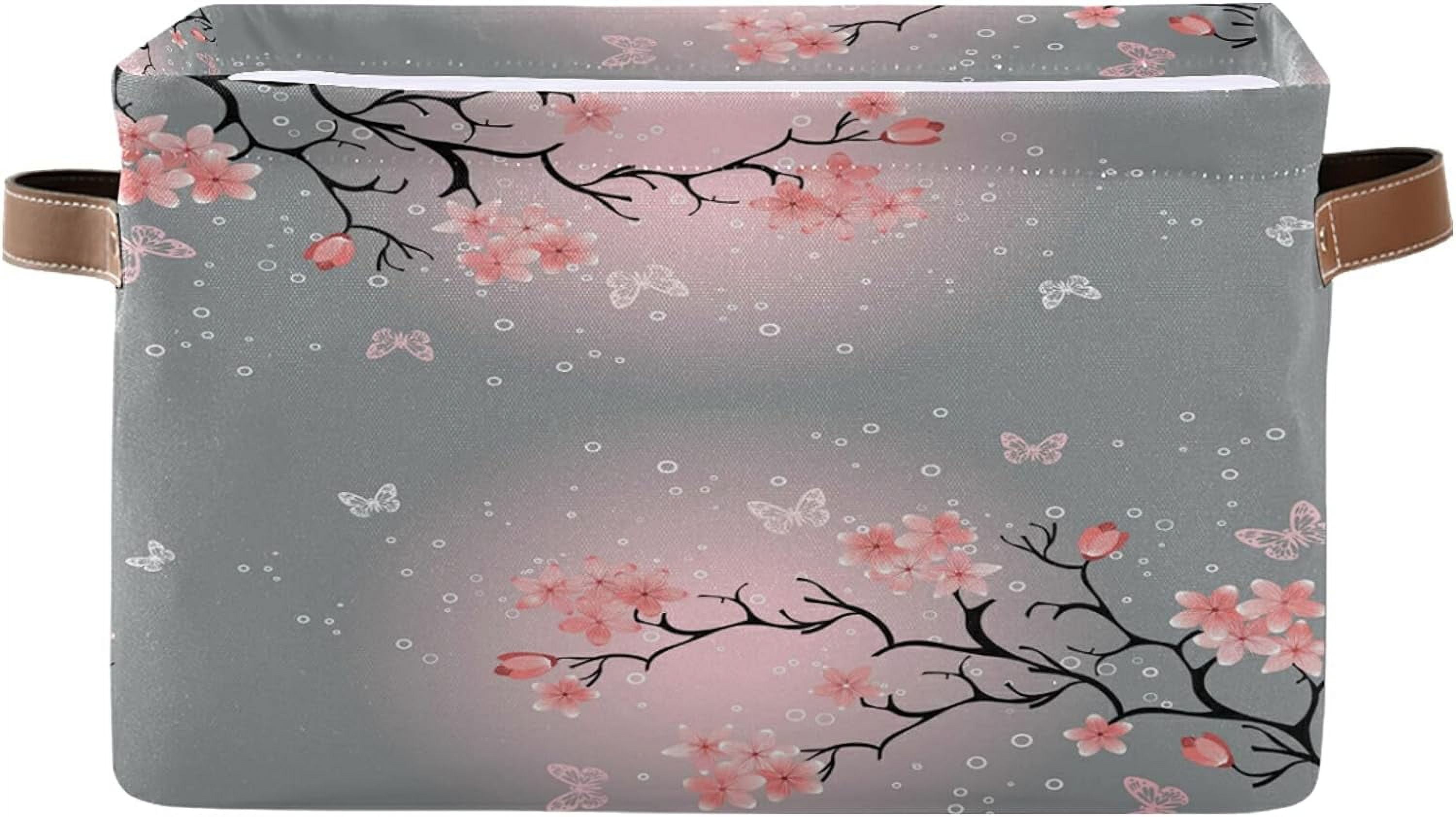 GZHJMY Butterflies and Plums Storage Bin for Toy Storage Basket Dirty ...