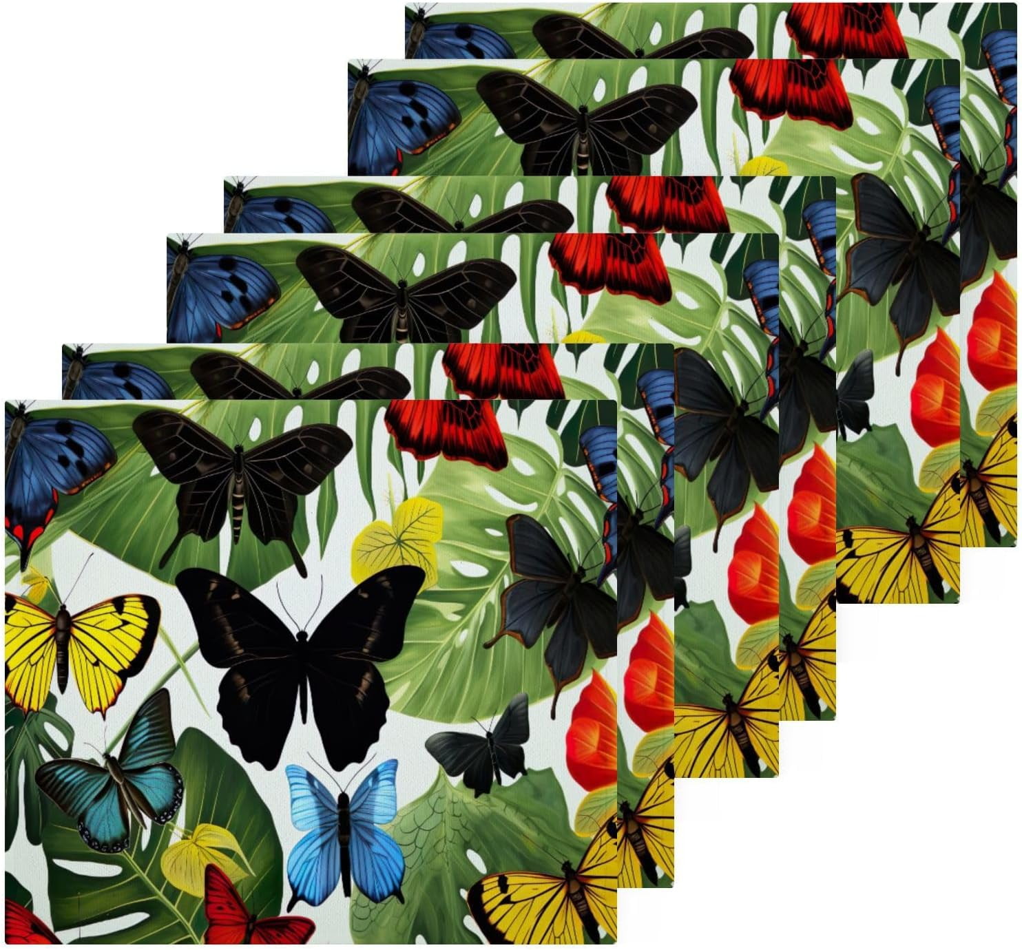 GZHJMY Butterfly Palm Cotton Washcloths Set of 6, 12"x12" Super Soft ...