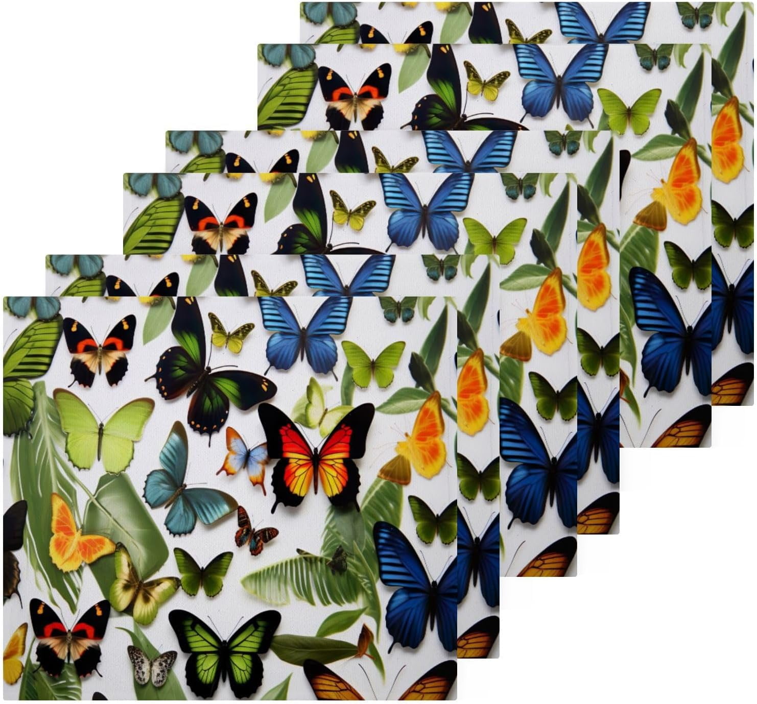 GZHJMY Butterfly Palm Cotton Washcloths Set of 6, 12"x12" Super Soft ...