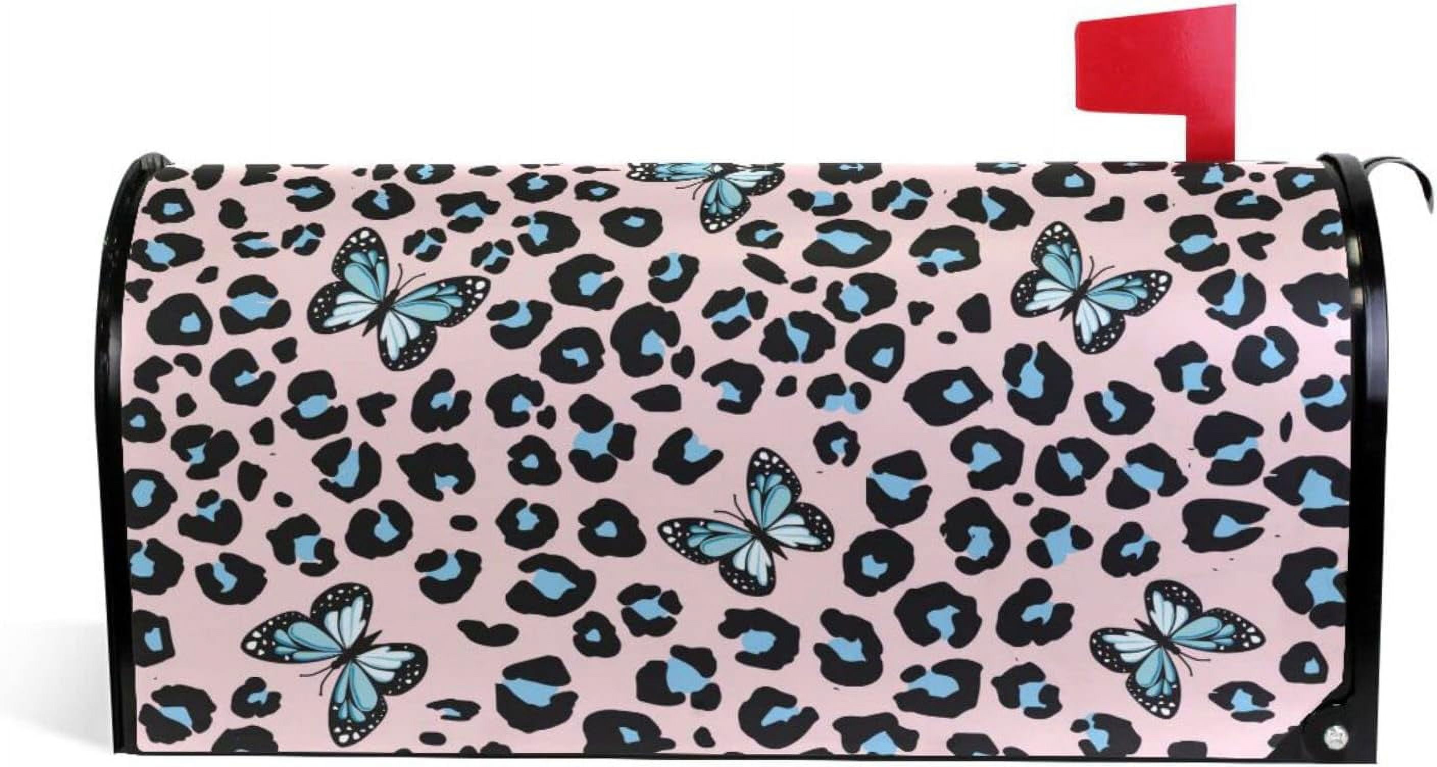 GZHJMY Butterfly Wild Leopard Magnetic Mailbox Cover Large Size Mailbox ...