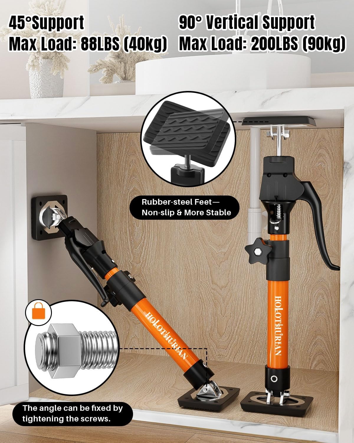 GZHJMY Cabinet Jack Support Pole, 15.8" - 23.6 inches Third Adjustable ...