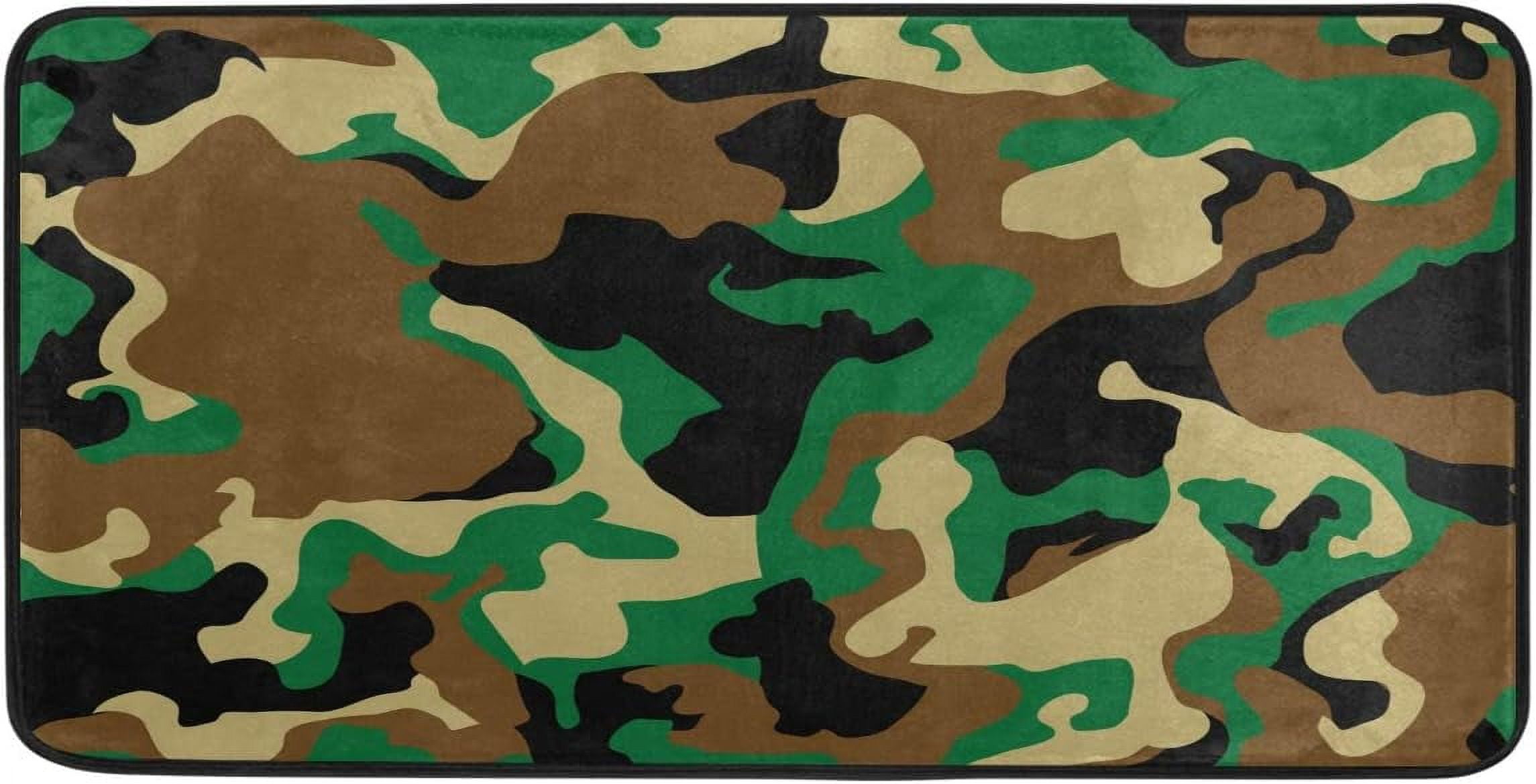 GZHJMY Camo Camouflage Anti Fatigue Kitchen Floor Mat, Military Army ...