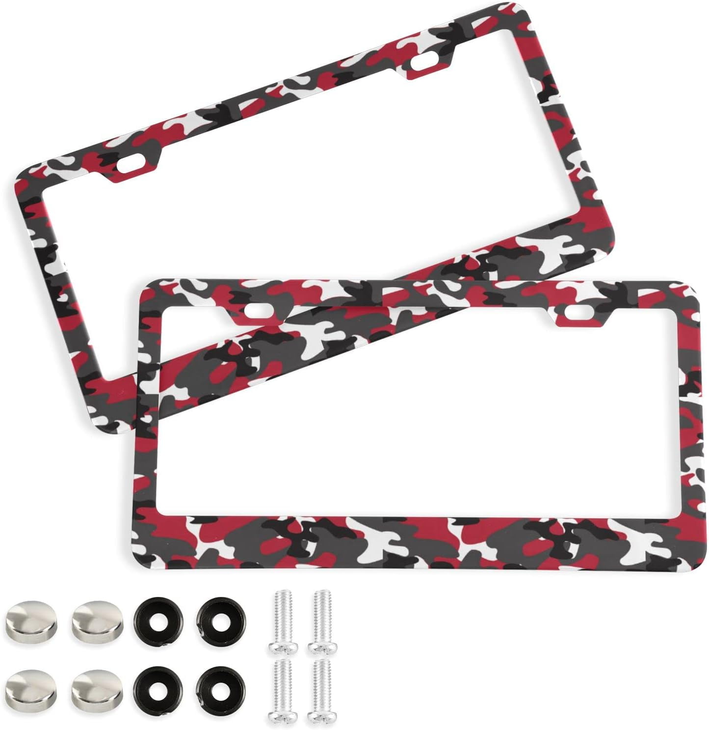 GZHJMY Camouflage Camo License Plate Frames for Women Men 2 pcs ...