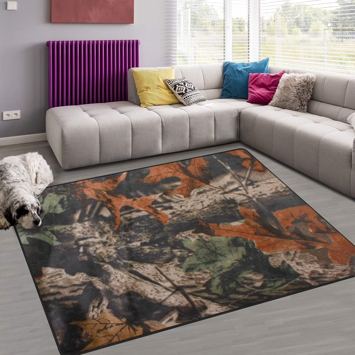 GZHJMY Camouflage Non Slip Area Rug for Living Dinning Room Bedroom ...
