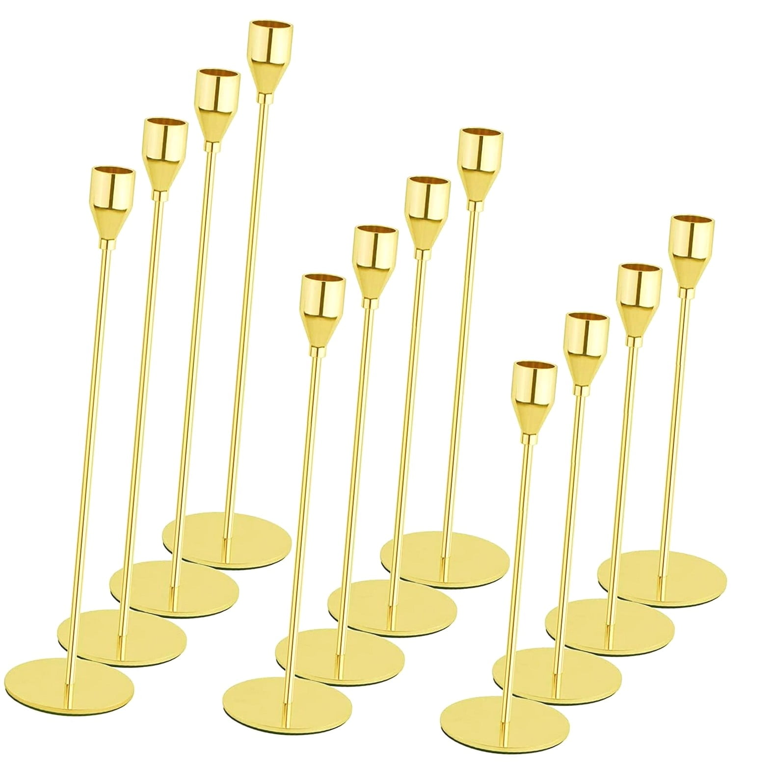 GZHJMY Candlestick Holder Set of 12 for Taper Candles, Bulk Stick ...