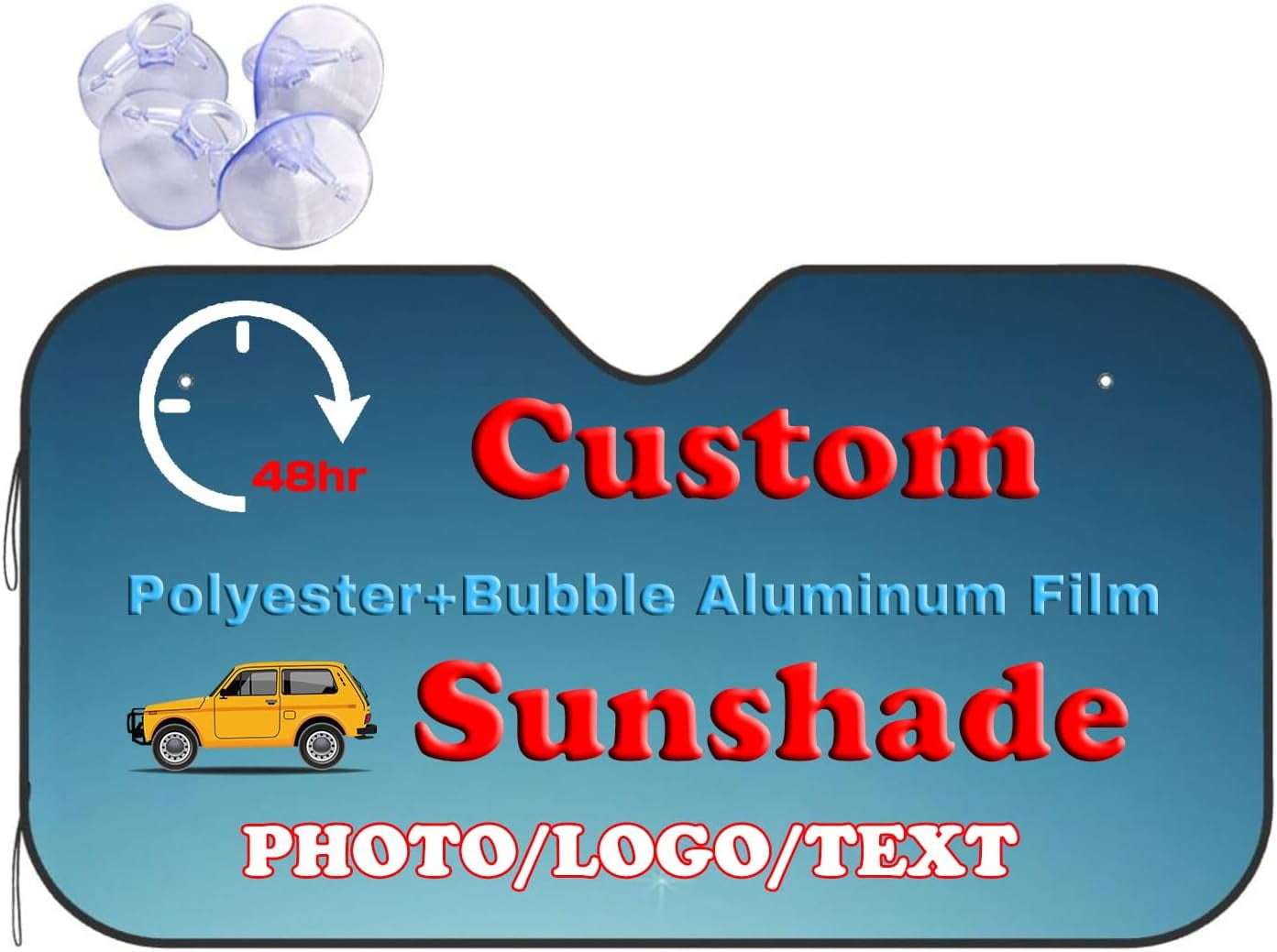 GZHJMY Car Front Windshield Sun Shade, Front Window Sun Visor Design ...