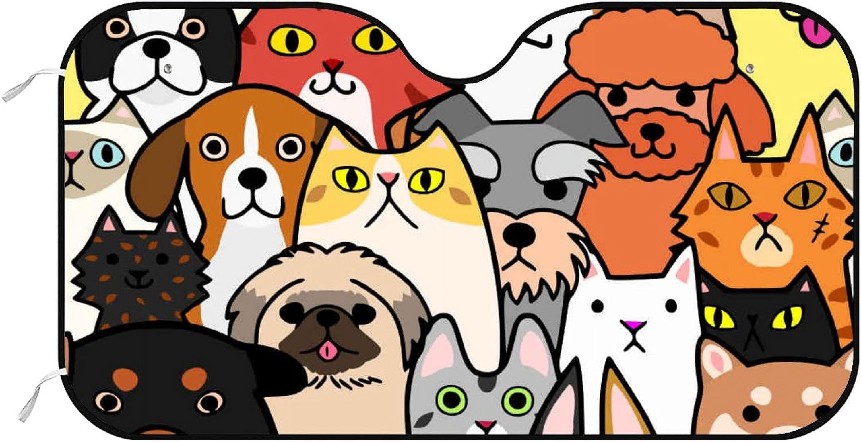 GZHJMY Car Front Windshield Sunshade UV Heat Protection, Foldable Auto ...