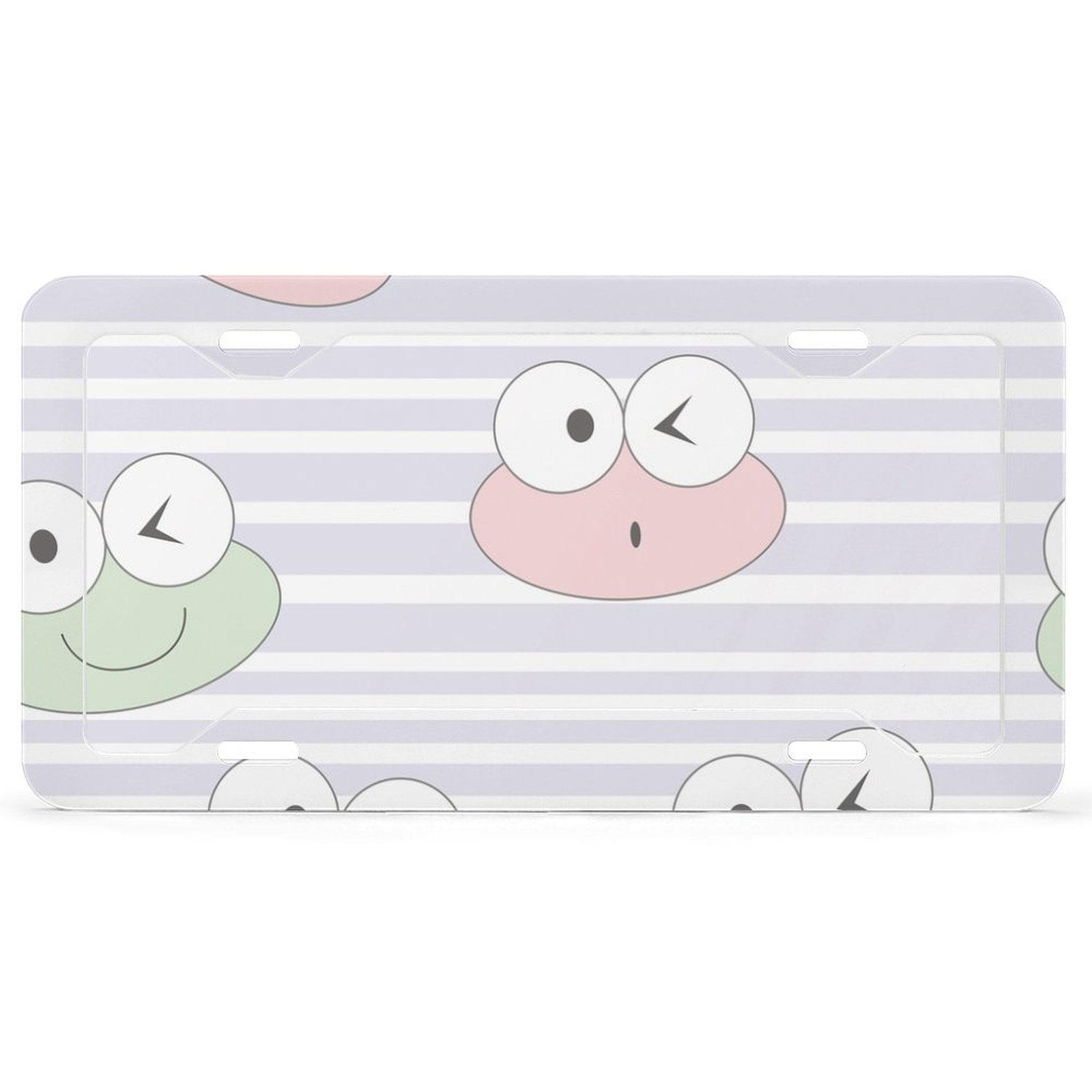 GZHJMY Car License Plate Cover and Frame, Pattern Cute Cartoon Frog ...