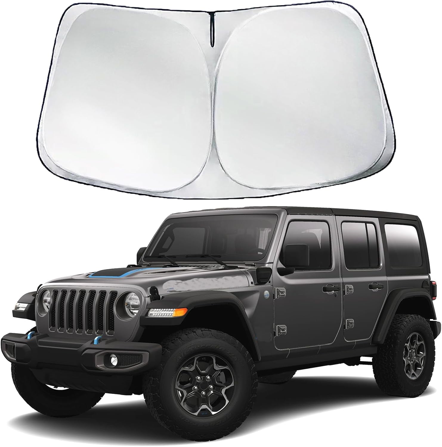 GZHJMY Car Sun Shade Front Windshield Compatible with Wrangler JL JLU ...
