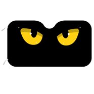 Cartoon Eyes Front Auto Car Windshield Shade, Vehicle Accordion Sun ...