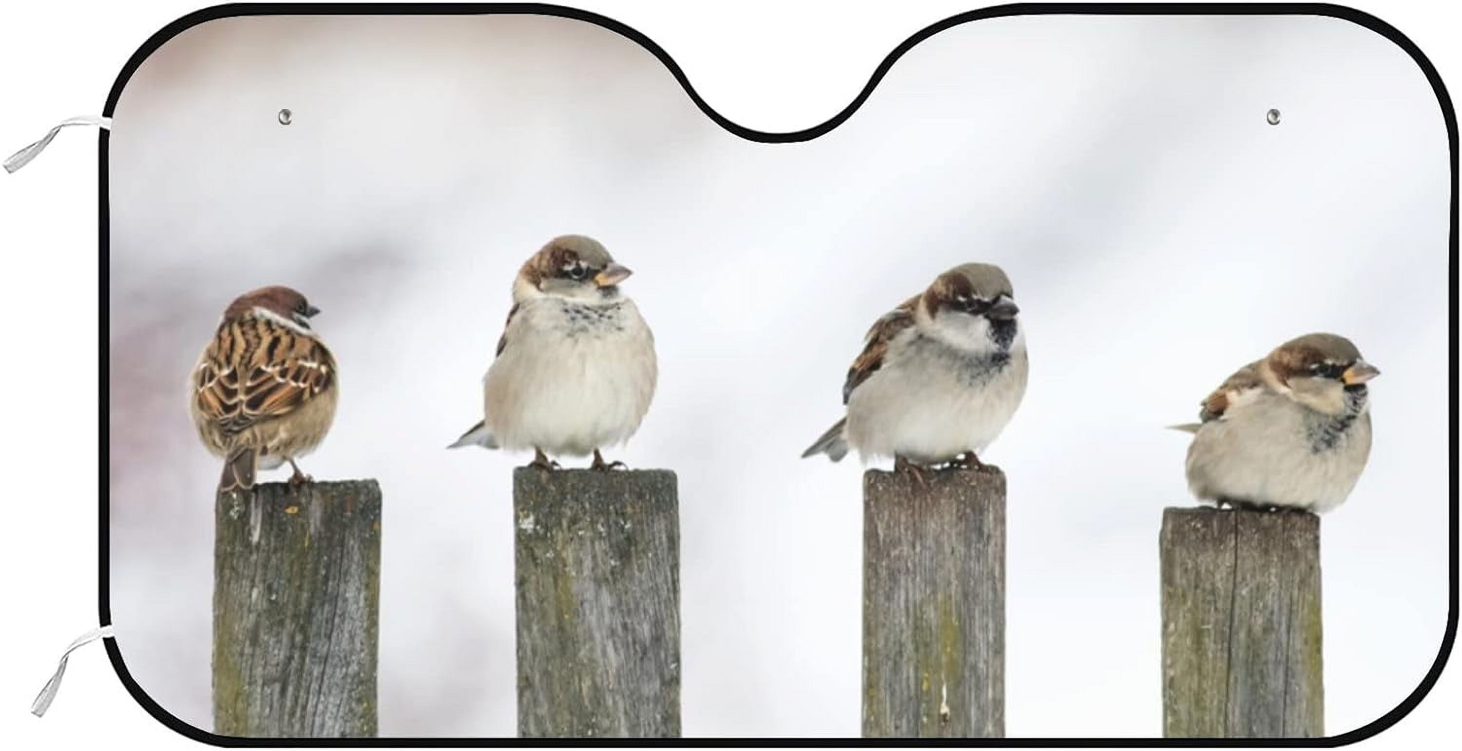 GZHJMY Car Windshield Sunshade Cute Birds, Foldable Car Visor Front ...