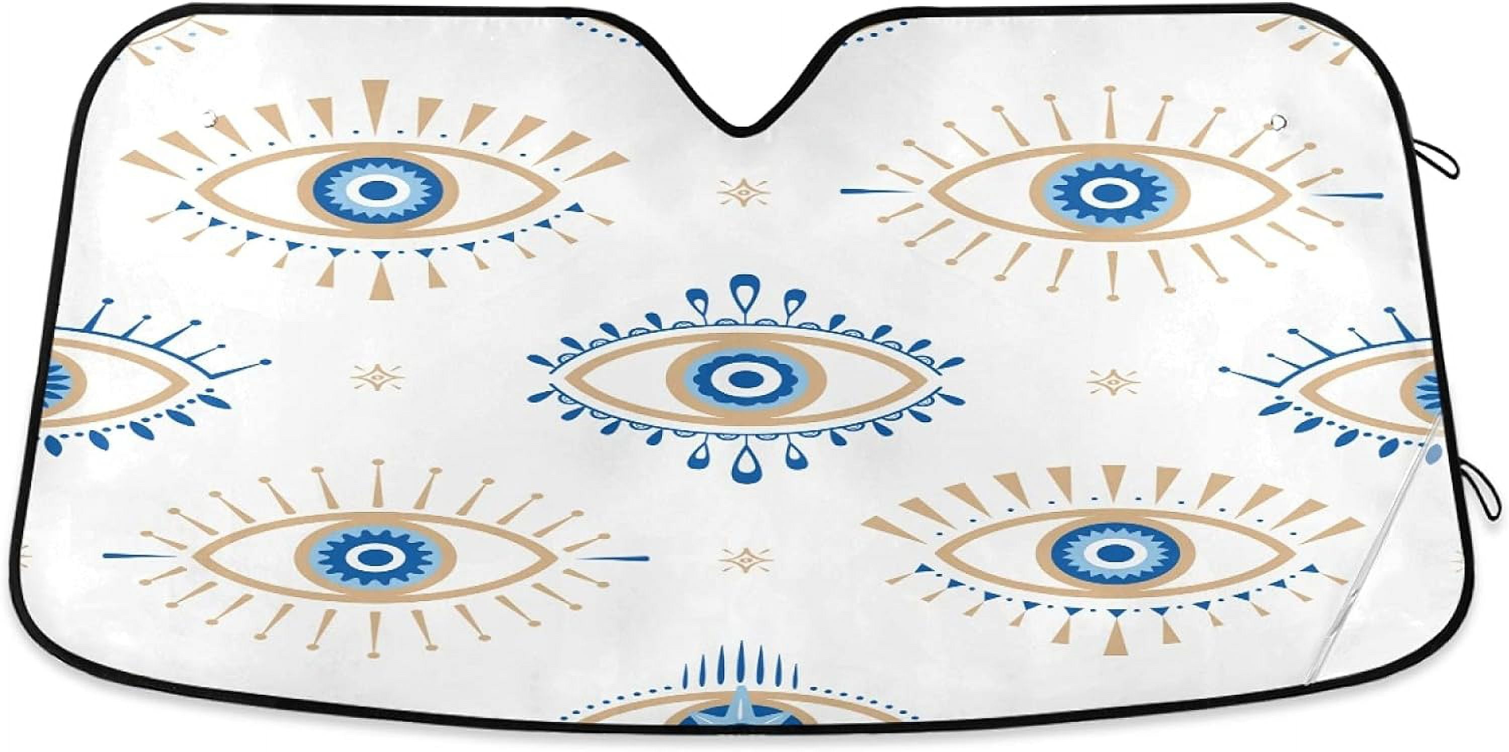 GZHJMY Car Windshield Sunshade Evil Eye Front Auto Sun Shield Shade ...