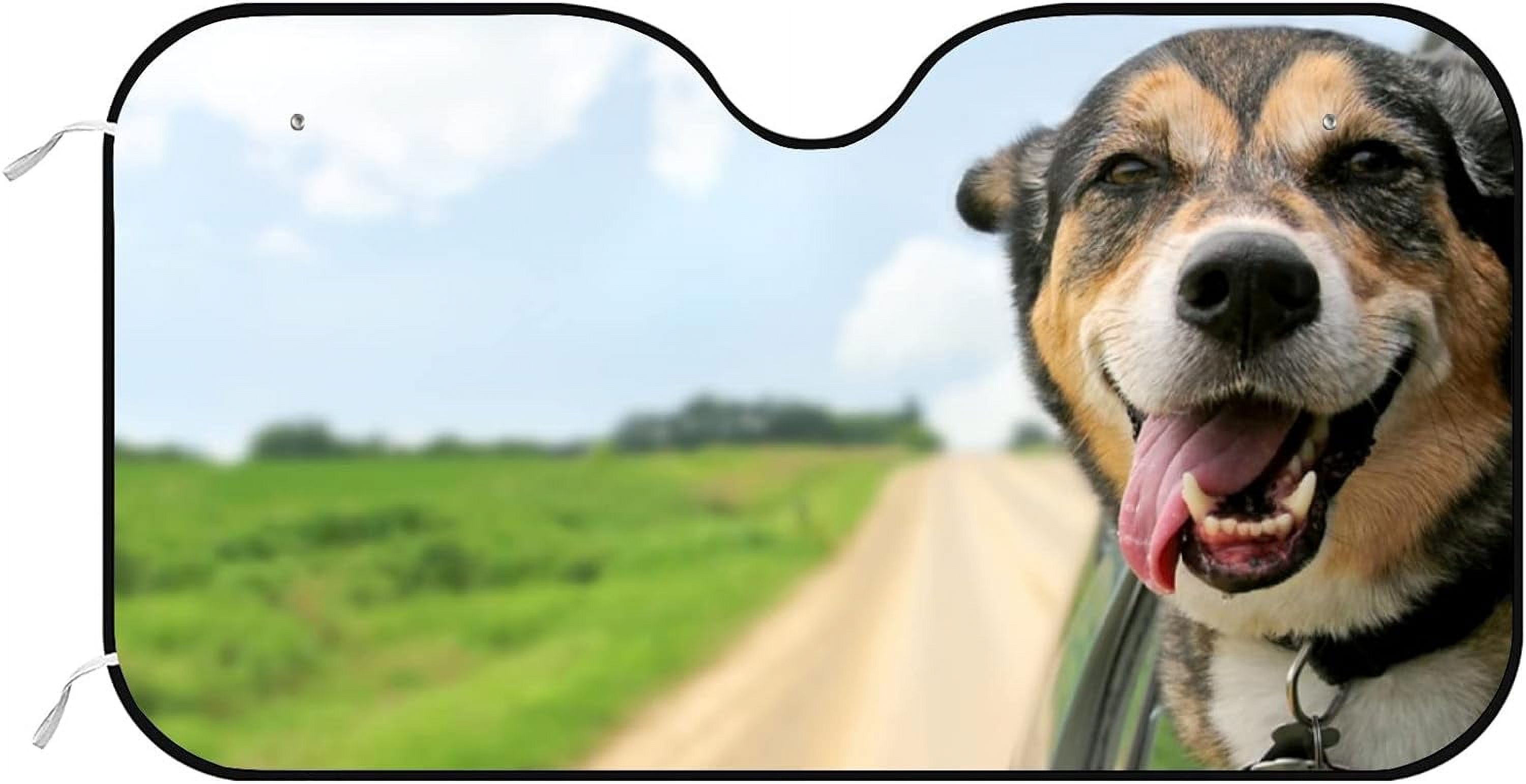 GZHJMY Car Windshield Sunshade Funny German Shepherd Dog, Foldable Car ...