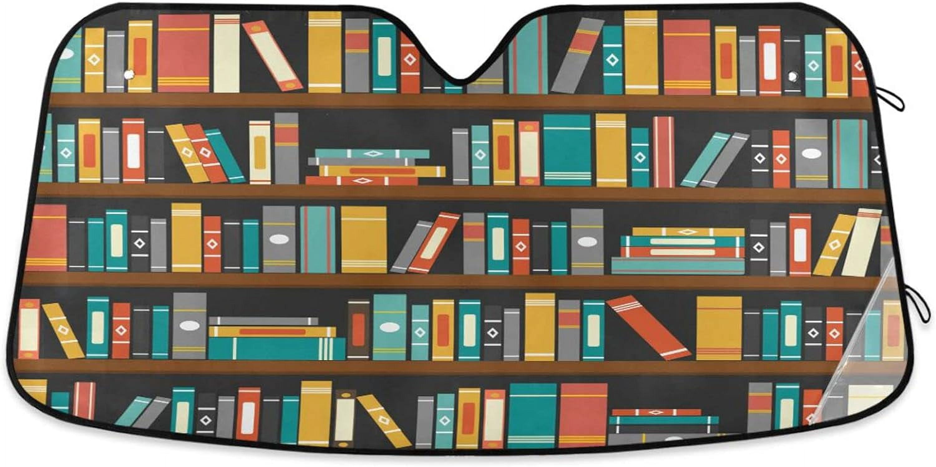 GZHJMY Car Windshield Sunshade Library Book Shelf Front Auto Sun Shield ...