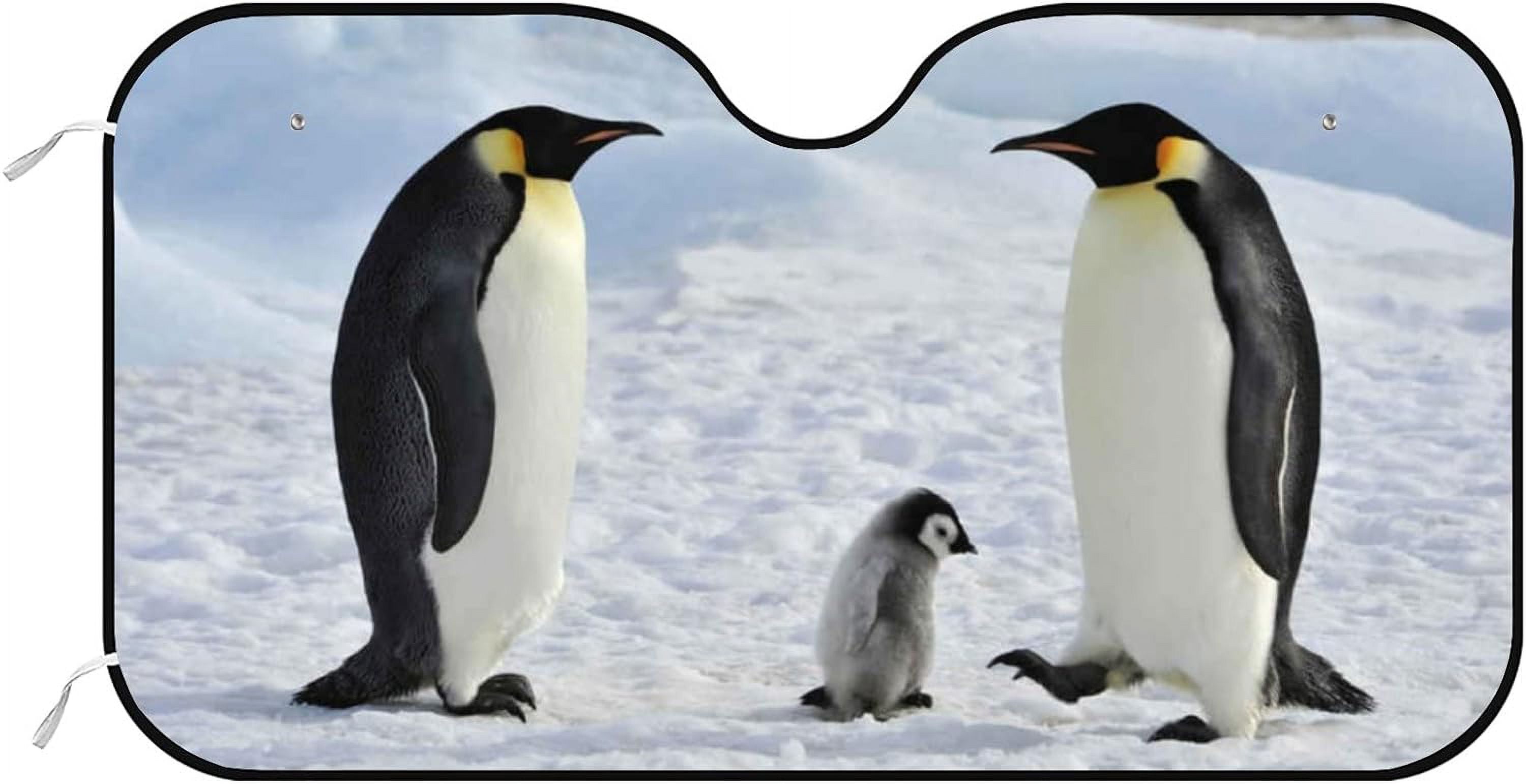 GZHJMY Car Windshield Sunshade Penguin Family in The Snow, Foldable Car ...