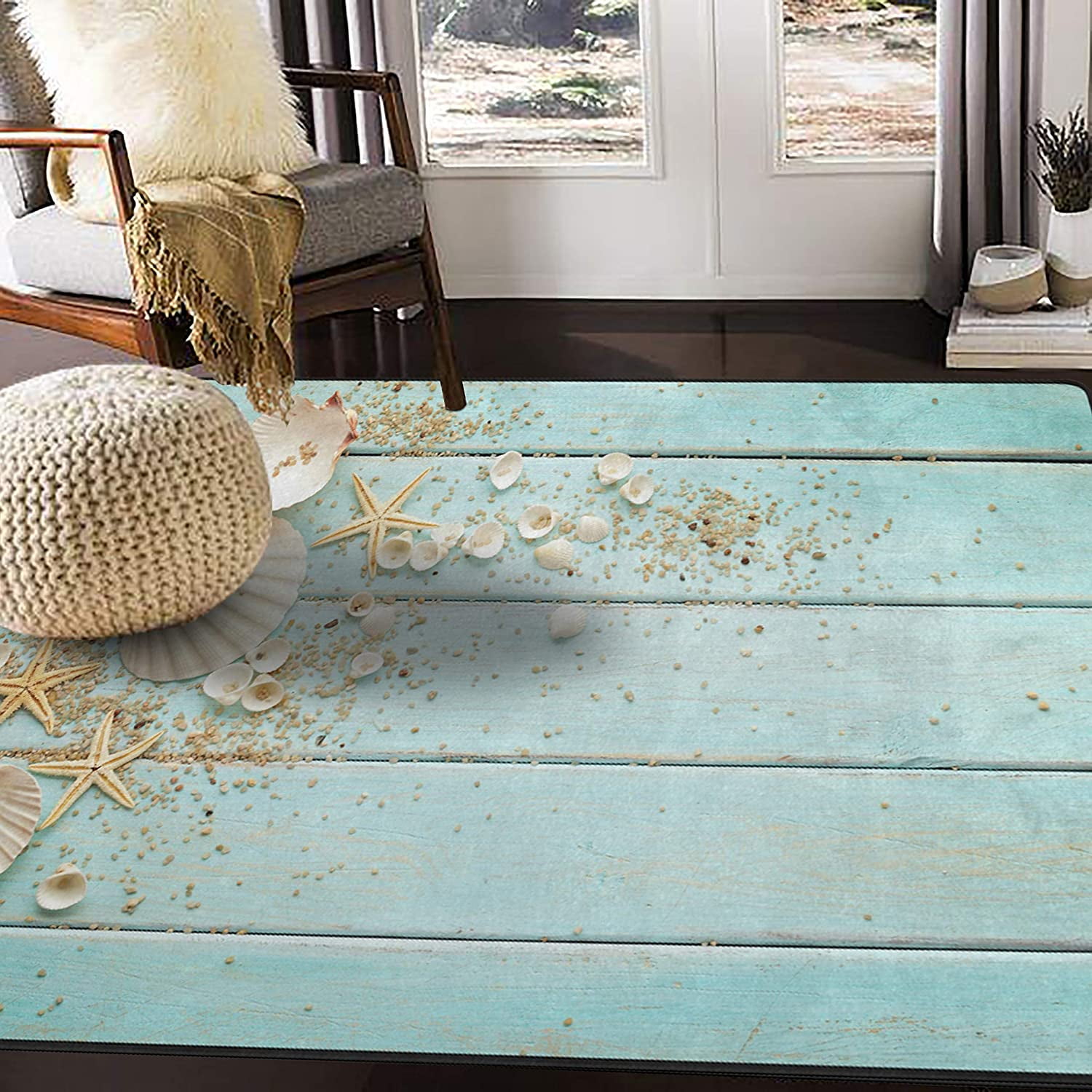 GZHJMY Cartoon Cactus Flower Area Rug Living Room Rugs - 5'3" x4 ...