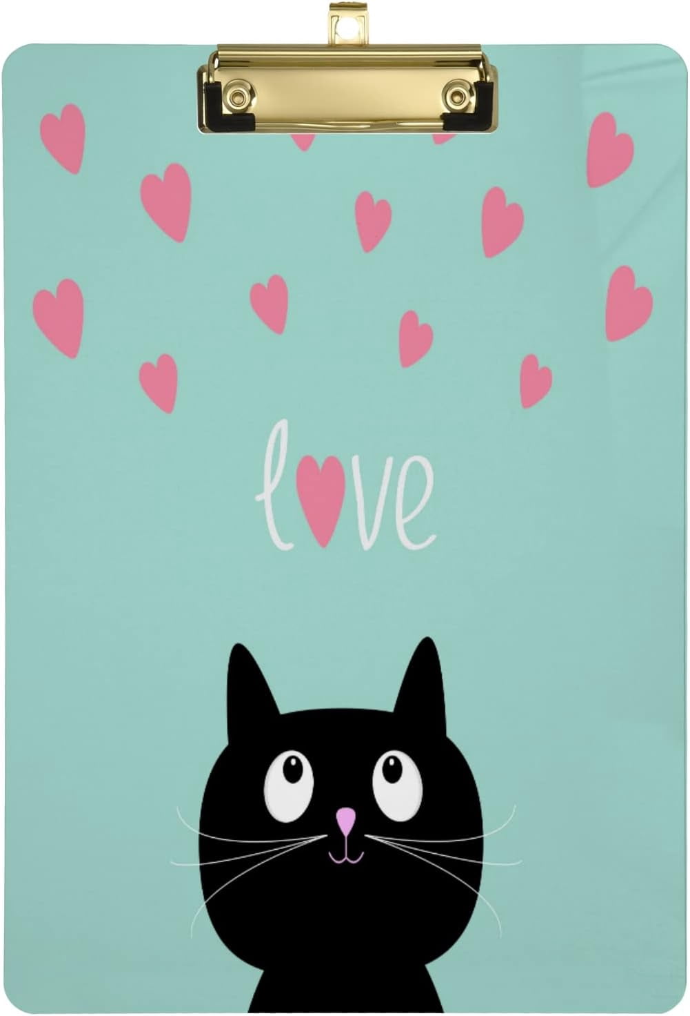 GZHJMY Cartoon Cat Kitten Love Heart Acrylic Clipboard Letter Size 9" x ...