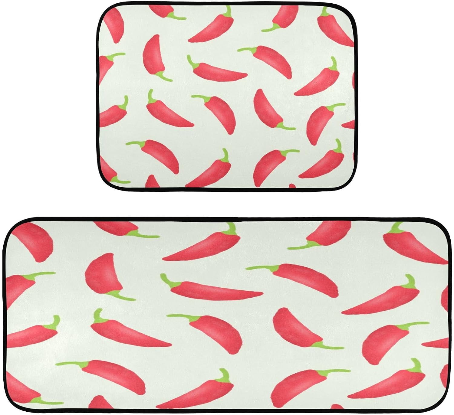 GZHJMY Cartoon Chili Pepper Kitchen Mat - Cushioned Anti Fatigue ...