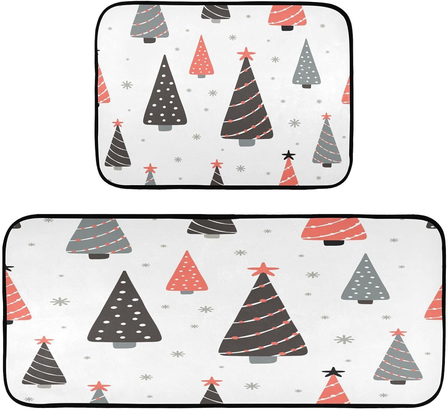 GZHJMY Cartoon Christmas Tree Kitchen Mat - Cushioned Anti Fatigue ...