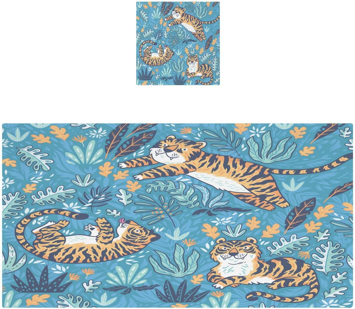 GZHJMY Cartoon Orange Tigers Bath Towel Set, Pure Cotton Washcloth ...