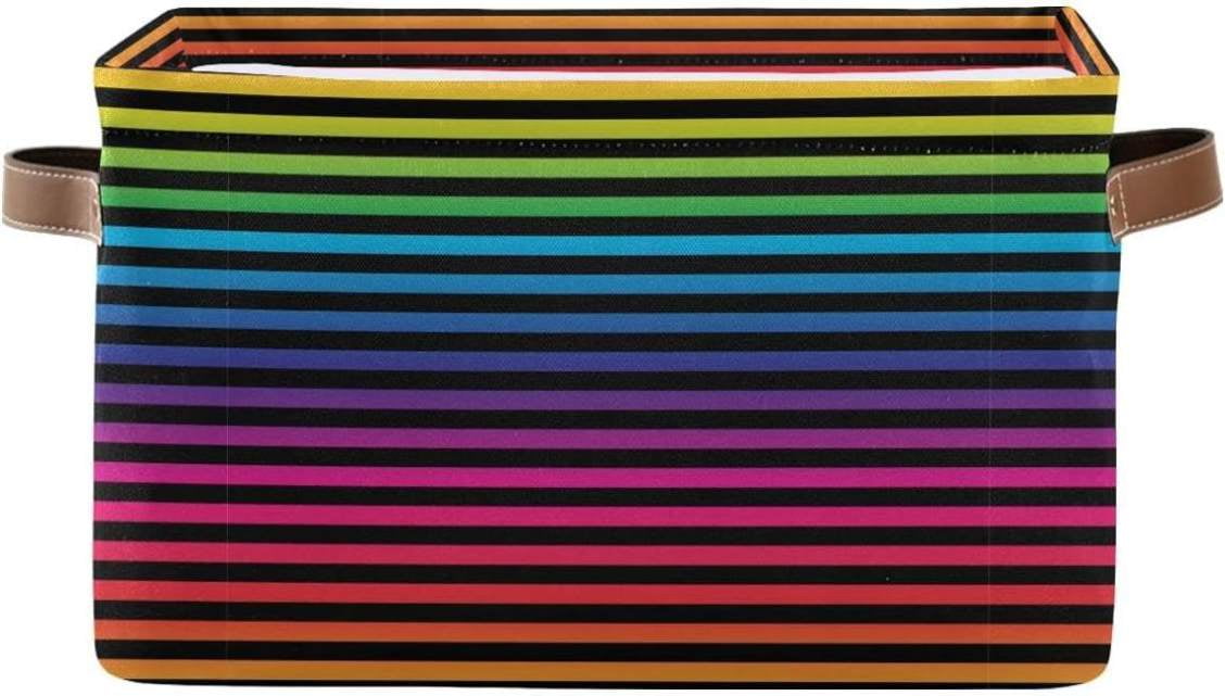 GZHJMY Cartoon Rainbow Rectangular Storage Bin, Collapsible Toy Storage ...
