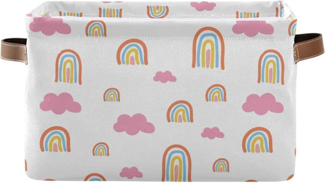 GZHJMY Cartoon Rainbow Rectangular Storage Bin, Collapsible Toy Storage ...