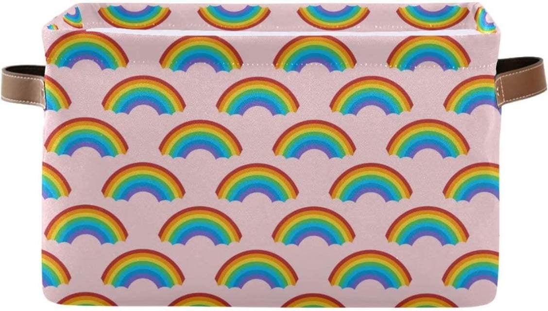 GZHJMY Cartoon Rainbow Rectangular Storage Bin, Collapsible Toy Storage ...