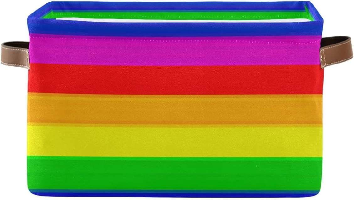 GZHJMY Cartoon Rainbow Rectangular Storage Bin, Collapsible Toy Storage ...
