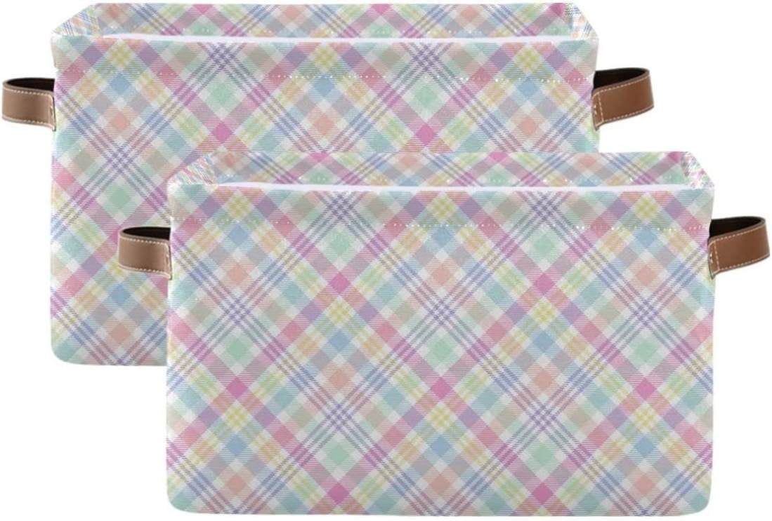 GZHJMY Cartoon Rainbow Rectangular Storage Bins, 2 PCS Collapsible Toy ...