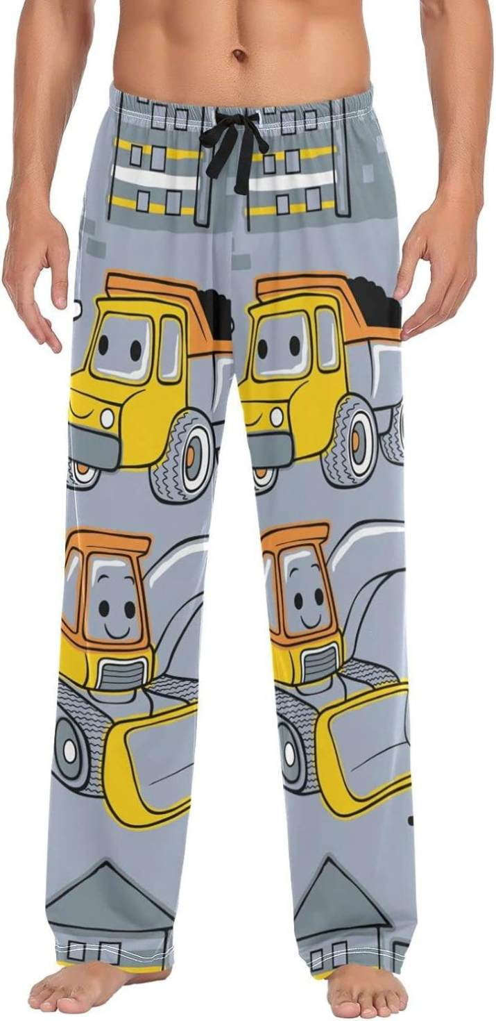 GZHJMY Cartoon Tractor Pajama Pants for Men, Lounge Pants Lightweight ...