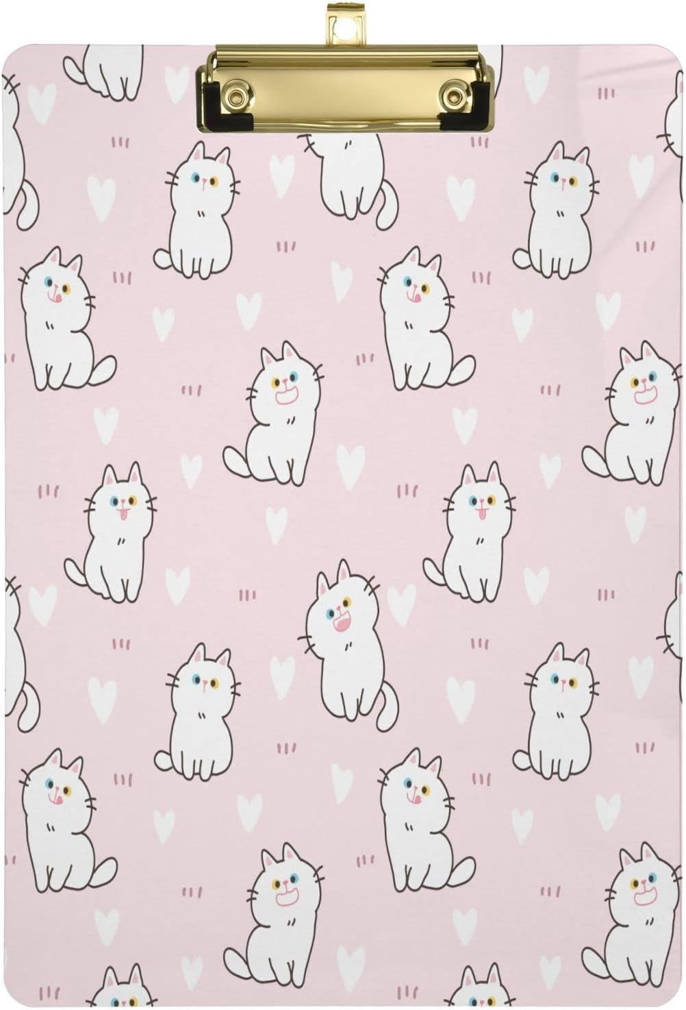 GZHJMY Cartoon White Cat Clipboard,Standard A4 Letter Size Hardboard ...