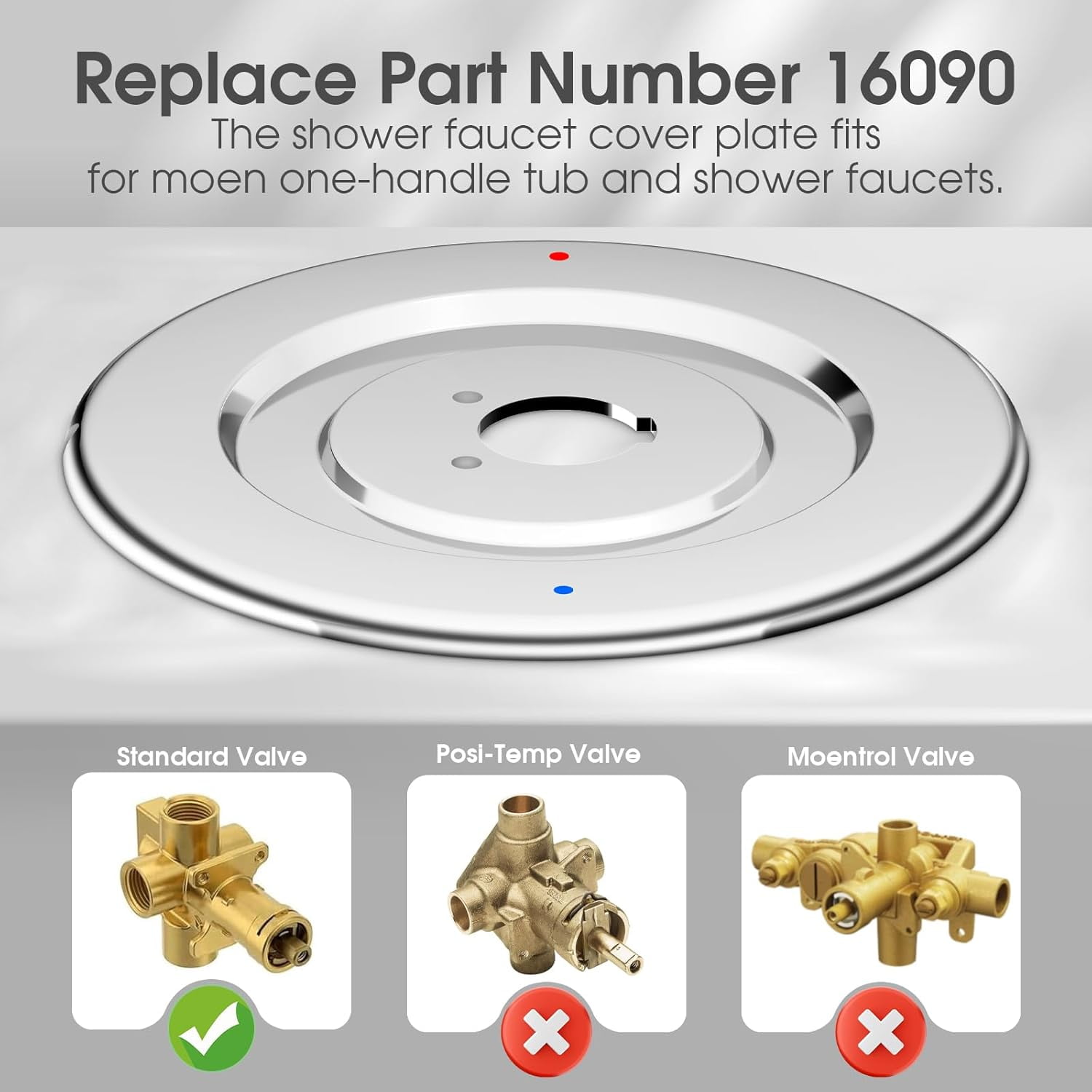 GZHJMY Chateau Shower Escutcheon Plate for 16090,Shower Trim Kit Parts ...