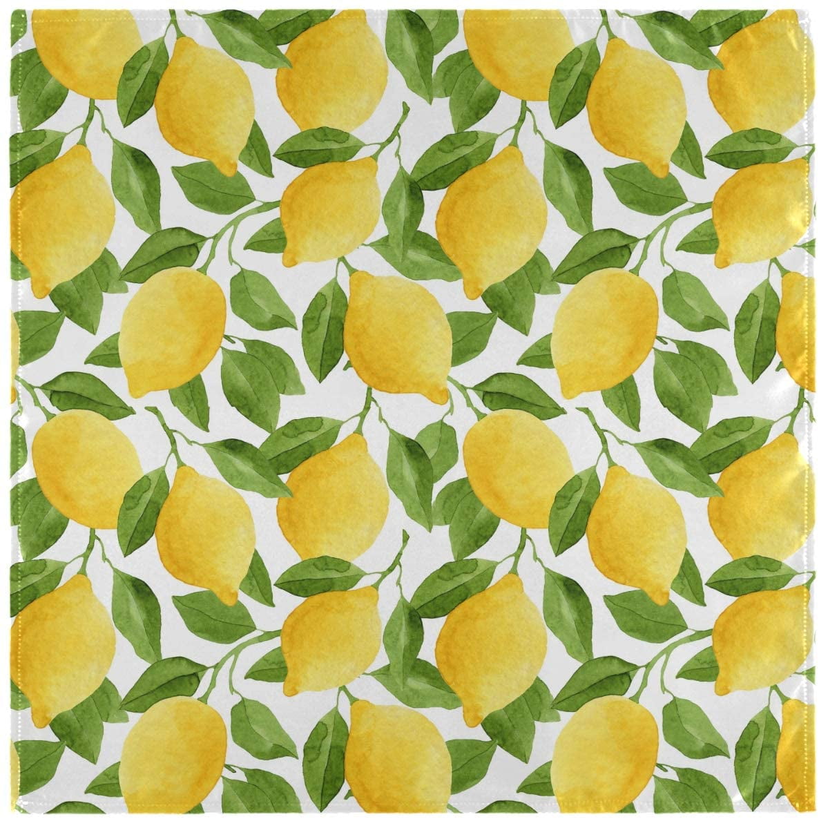 GZHJMY Chic Fresh Lemon Leaves Pattern Cloth Napkins, Set of 1 20 x 20 ...