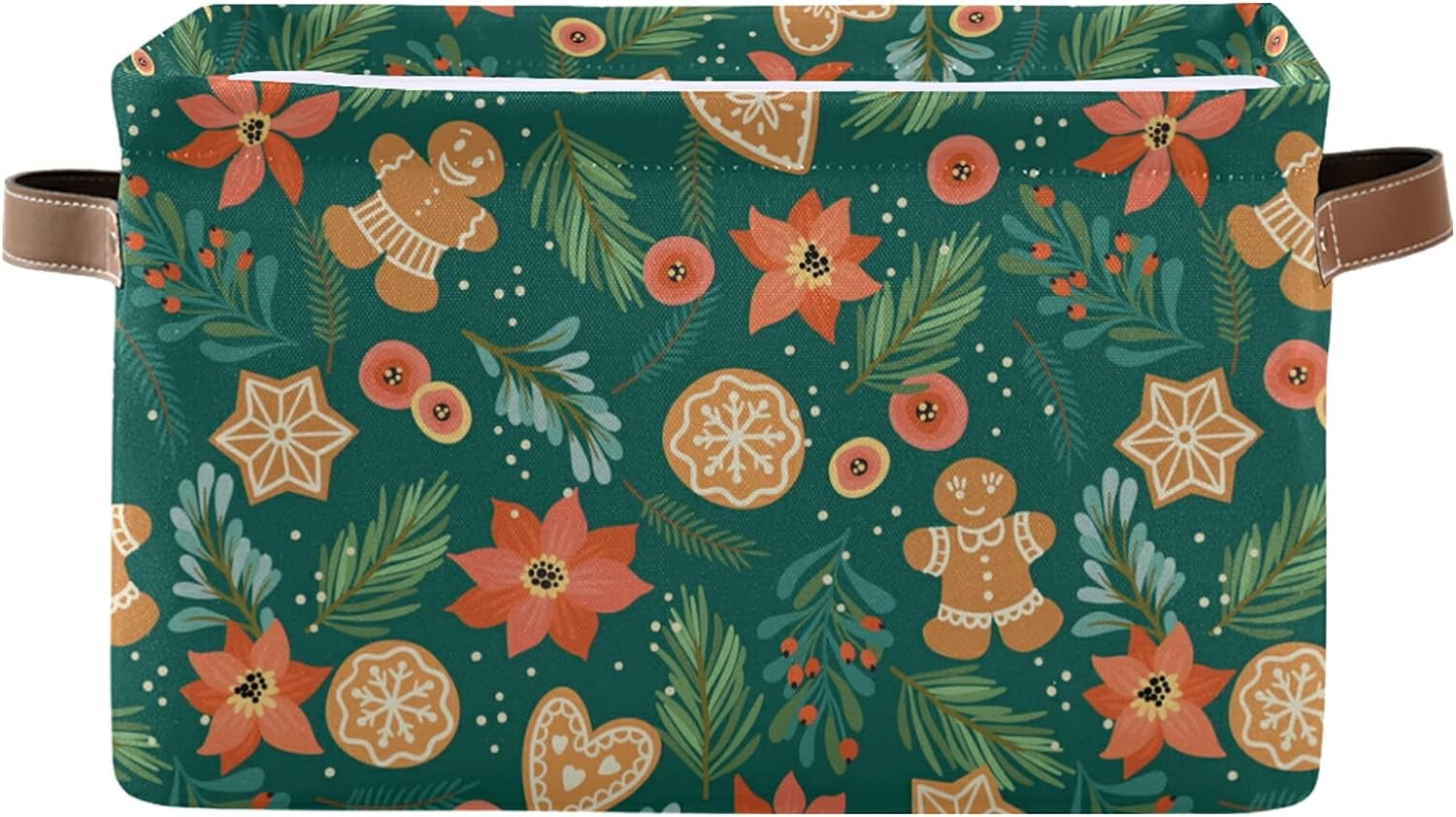 GZHJMY Christmas And Happy New Year Storage Bin Collapsible with Handle ...