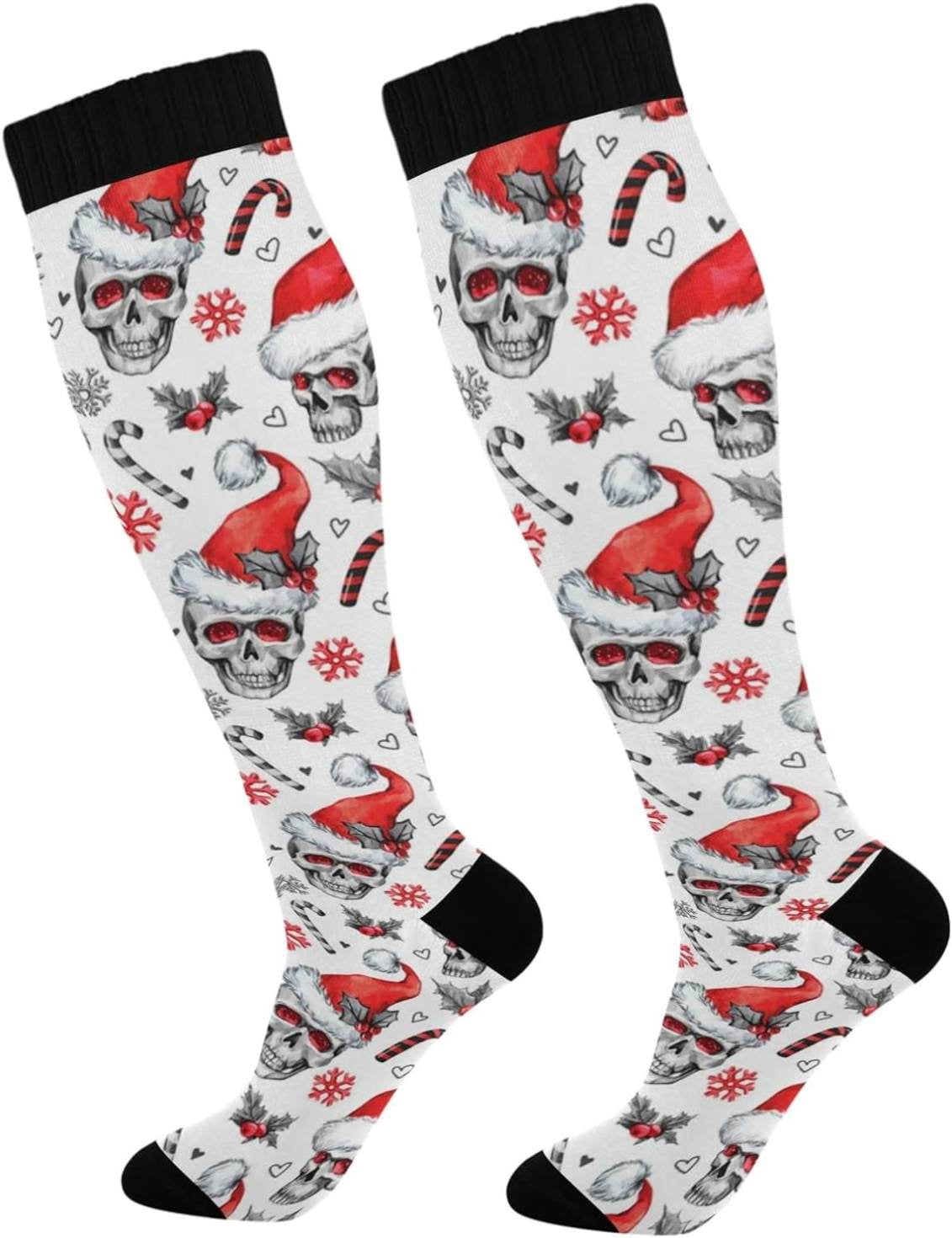 GZHJMY Christmas Compression Socks, Women Men Long Stocking (20-30mmHg ...