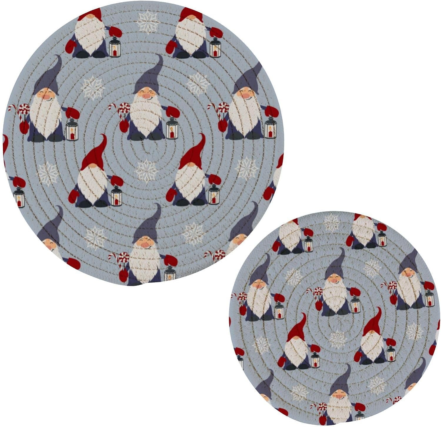GZHJMY Christmas Gnome Pot Holder Trivets Set of 2, Heat Resistant ...