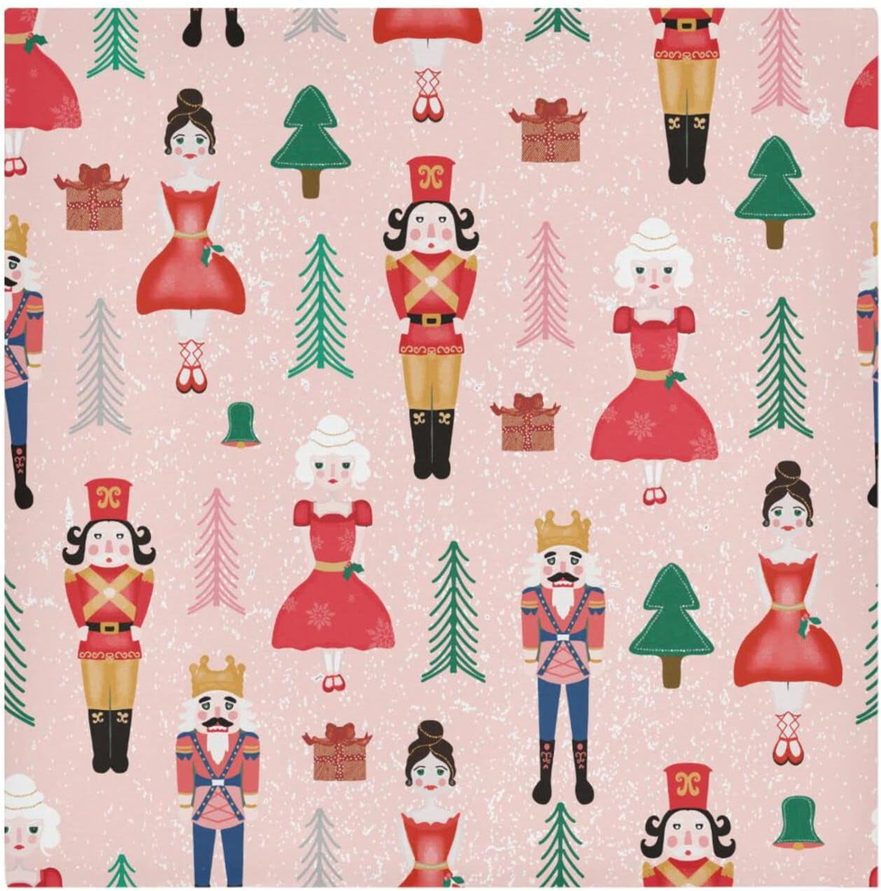 GZHJMY Christmas Napkin Nutcrackers Soldier Ballet Pink Kitchen Dining ...