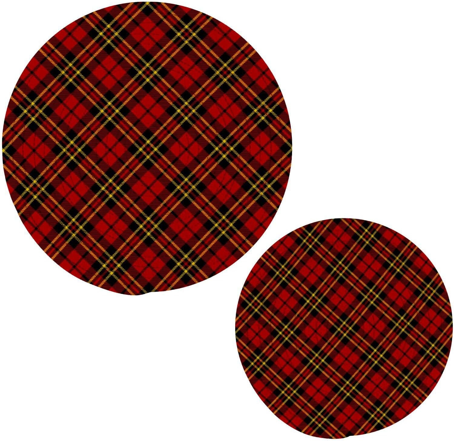 GZHJMY Christmas Plaid Pot Holder Trivets Set of 2, Heat Resistant ...