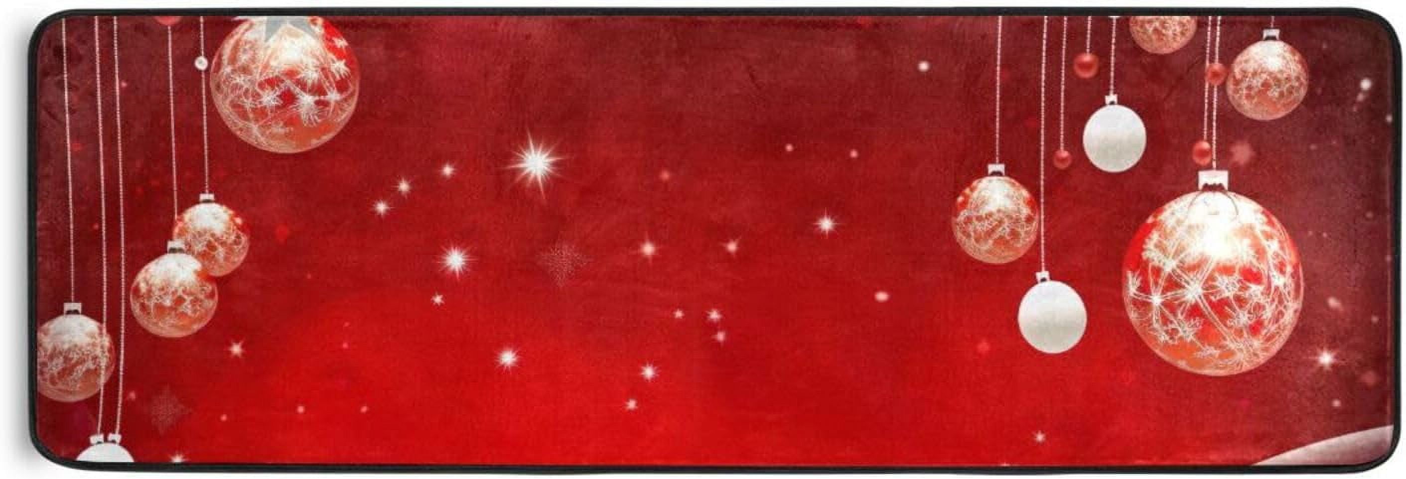 GZHJMY Christmas Red Area Rug - 2' x 6' Washable Runner Rugs with ...