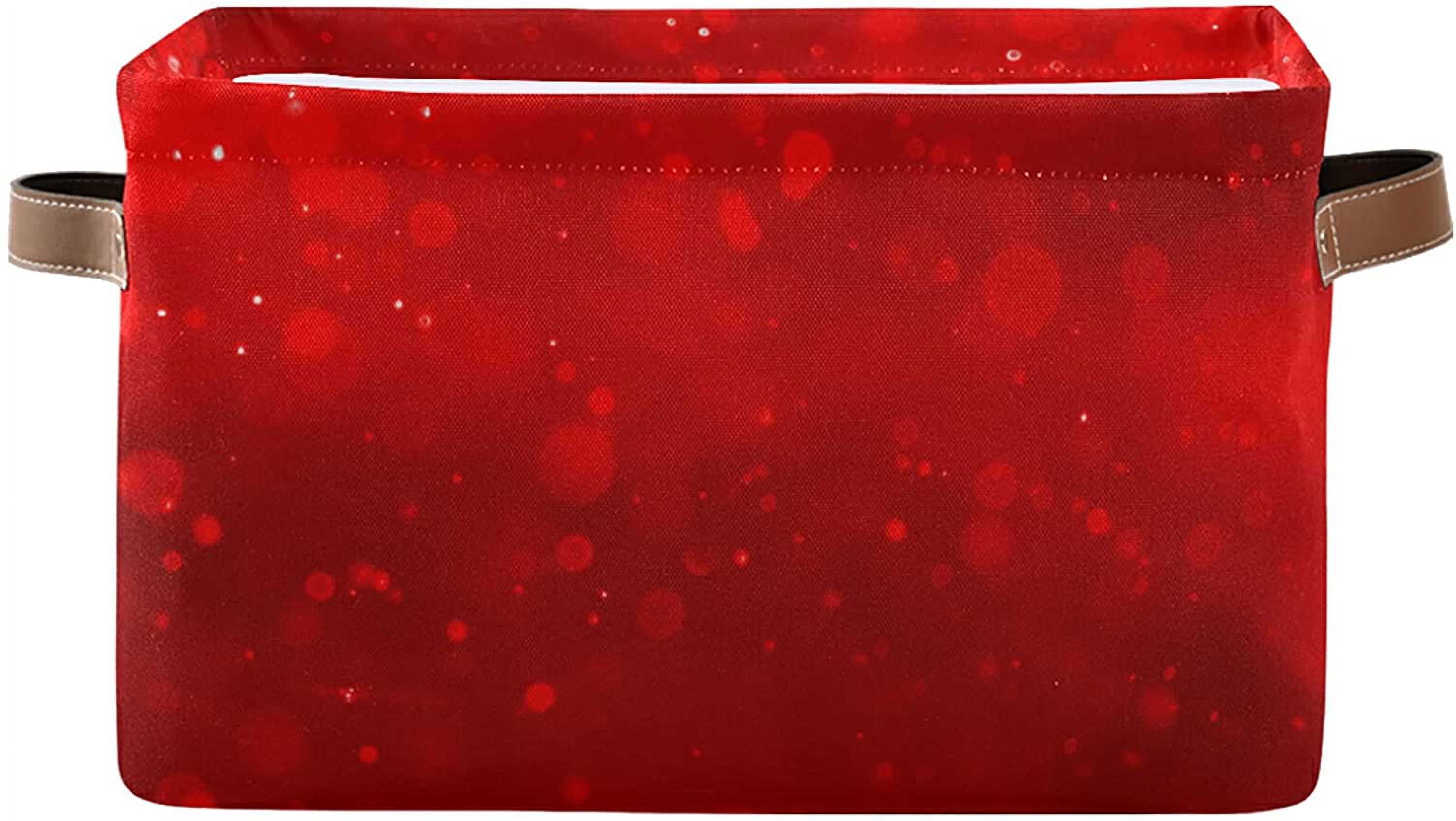 GZHJMY Christmas Red Bokeh Abstract Storage Bin for Toy Storage Basket ...