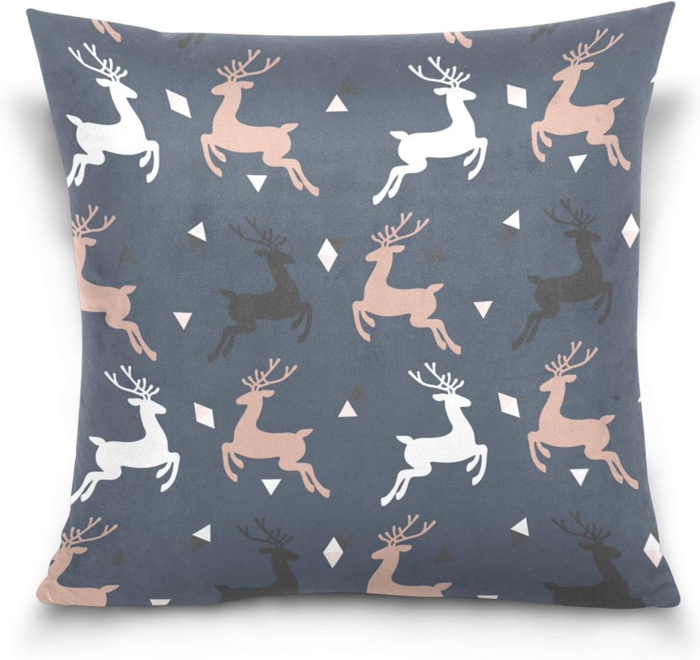 GZHJMY Christmas Reindeer Throw Pillow Cover 18 x 18 Inch, Soft Square ...